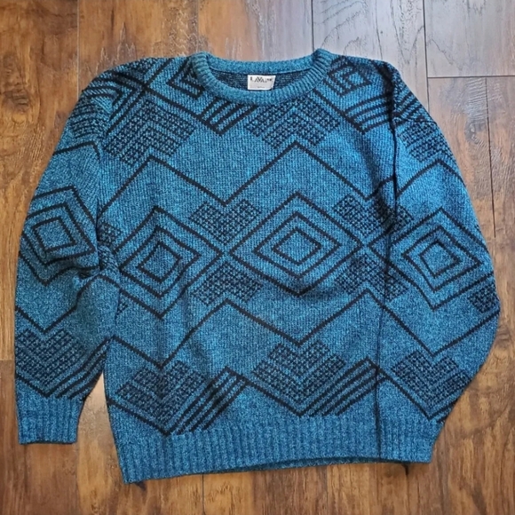 Lavane | Sweaters | Vintage 9s Mens Lavane New York Geometric Pullover ...
